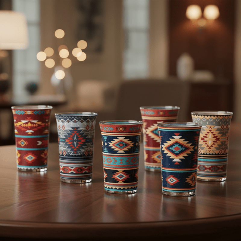 2 OZ Assorted Printed Shot Glass/Shooter Set of 4- (1146) | Canadian ...