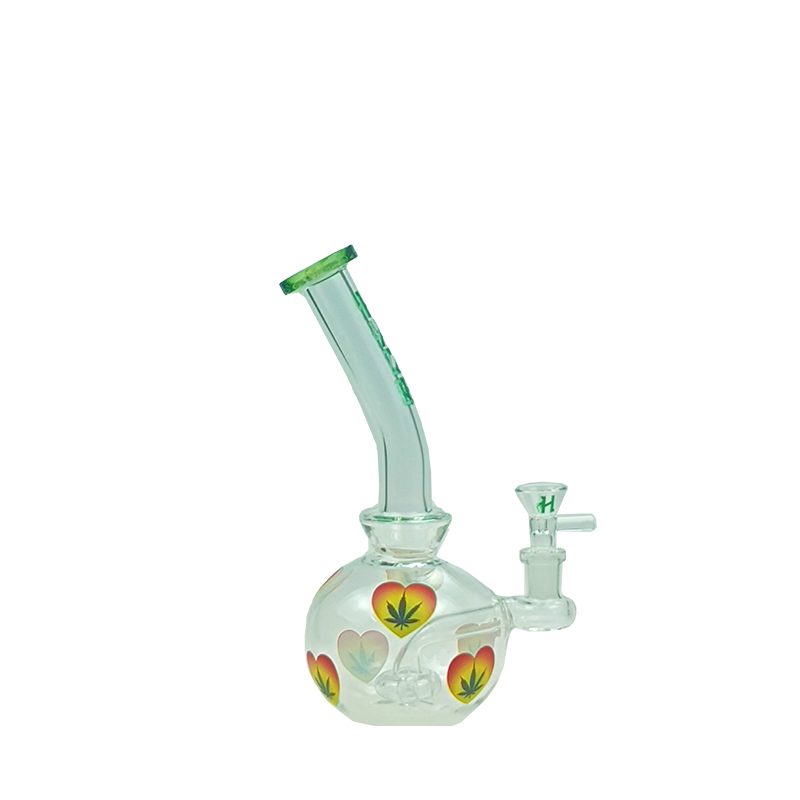Haze 9" Heart Leaf Bubble Base Rig - Teal (Mini-R) | Canadian ...