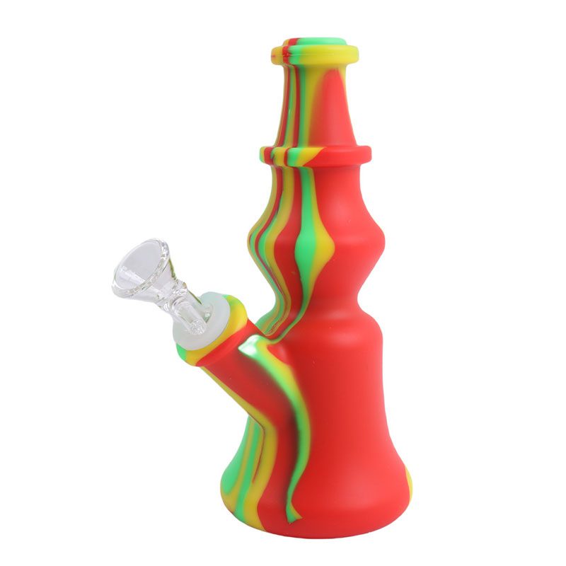 8''Pagoda silicone bong (SMKE-066-C) | Canadian Distributor Inc.