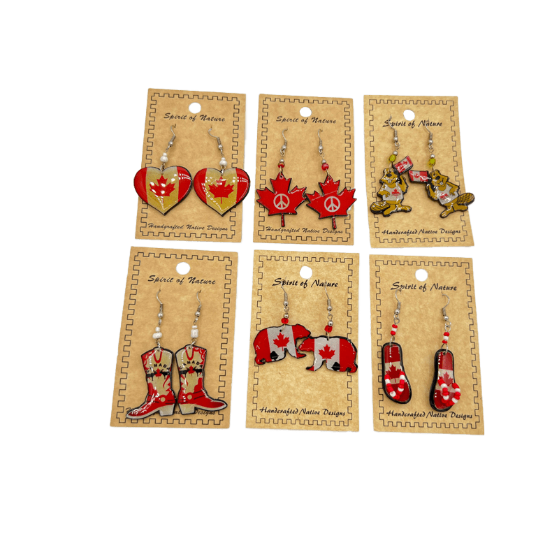 Acrylic Spirit of Nature Canada Earrings - Assorted (Canada-Earring ...