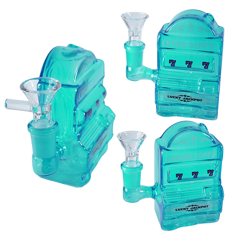 4” Lucky Jackpot Mini Water Pipe /14mm - Blue (SMKZ175) | Canadian ...