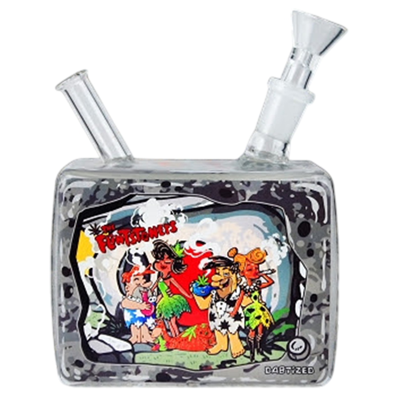Retro TV Glass Water Pipe with LED Lights | The FlintStonerz (TVWP-001 ...